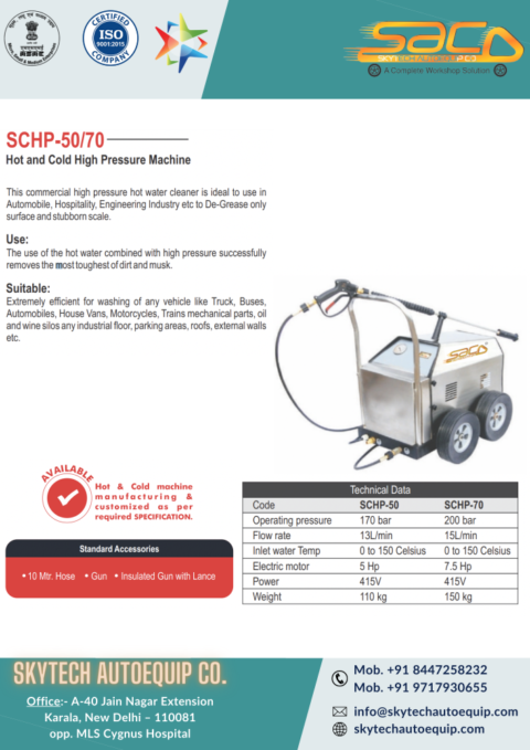 Hot and Cold High Pressure Machine - GARAGE EQUIPMENT
